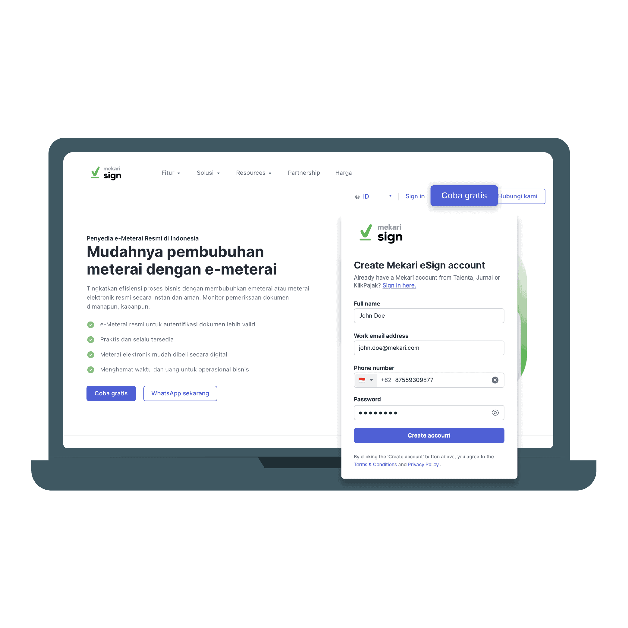 e-Meterai: Penyedia Meterai Elektronik Resmi - Mekari Sign