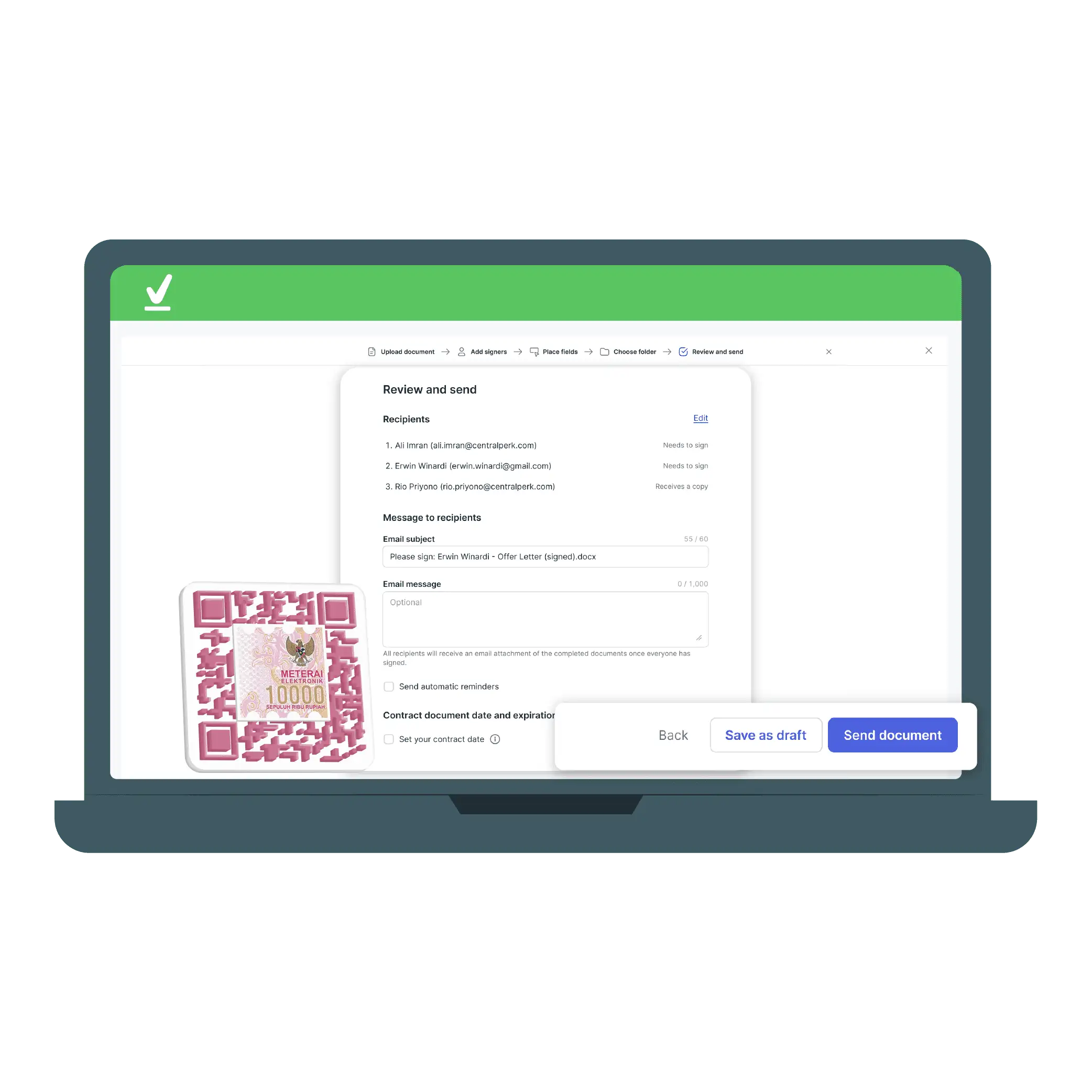 Official Digital Stamp Duty For Document - Mekari Sign