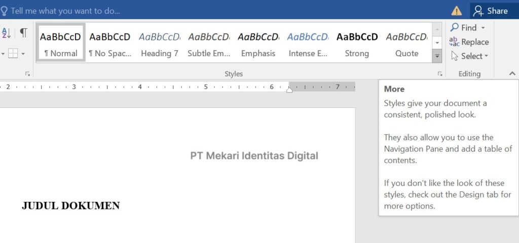 4 Cara Mudah Membuat Heading di Word