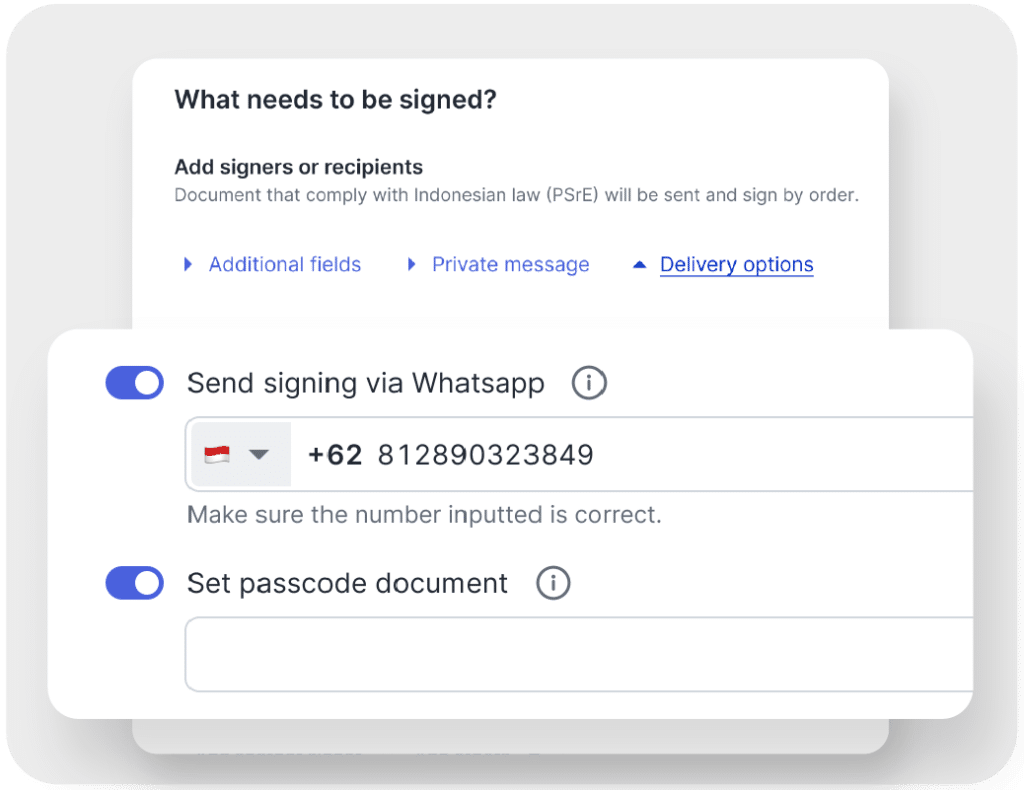 Sign & send via WhatsApp | Mekari Sign