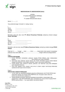 15 Contoh MoU: Bisnis, Sponsorship, Event, Sekolah + PDF